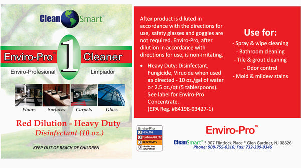 Enviro-Pro Label for Spray Bottle – Cleansmart Products & Services